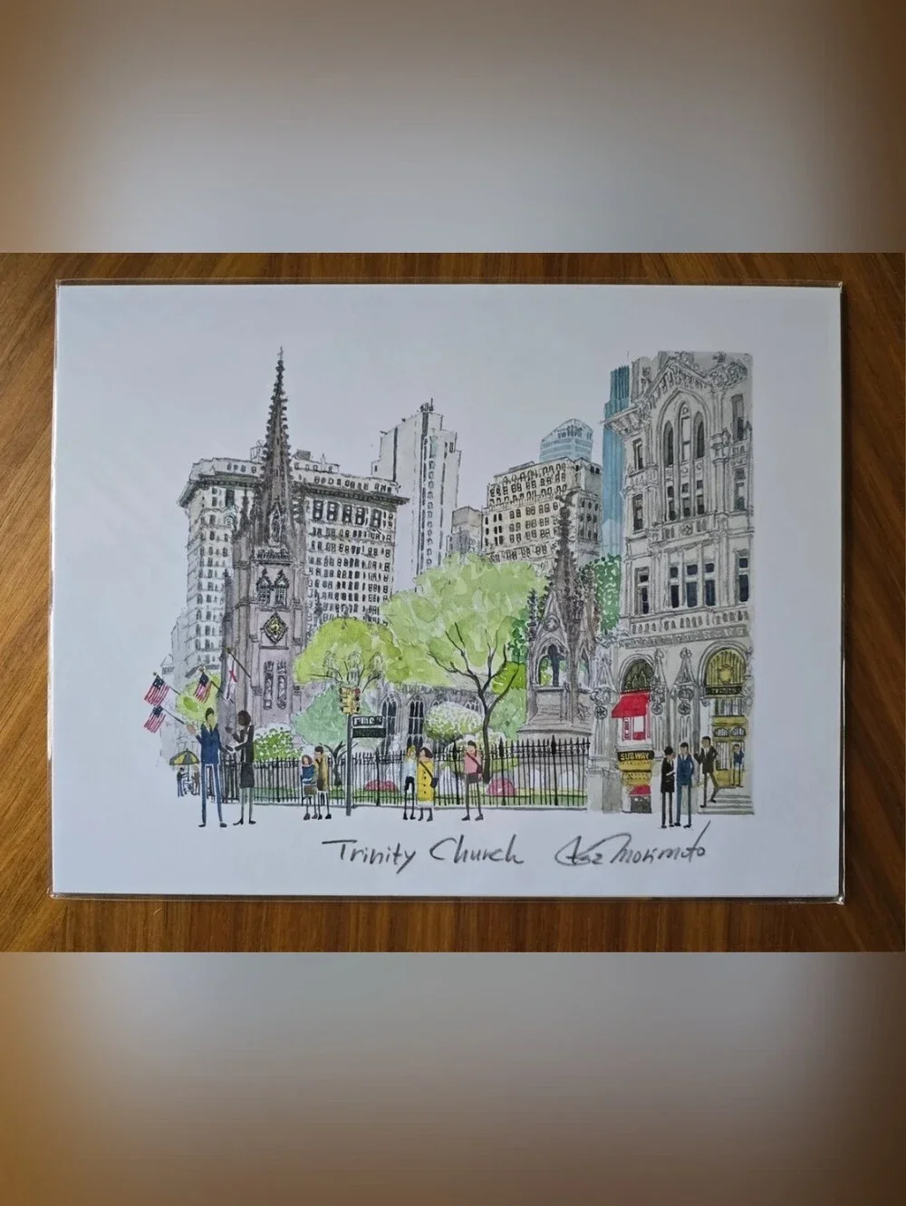 Art | Rare Opportunity Kazuya Morimoto Nyc Art Hamilton Watercolor ...